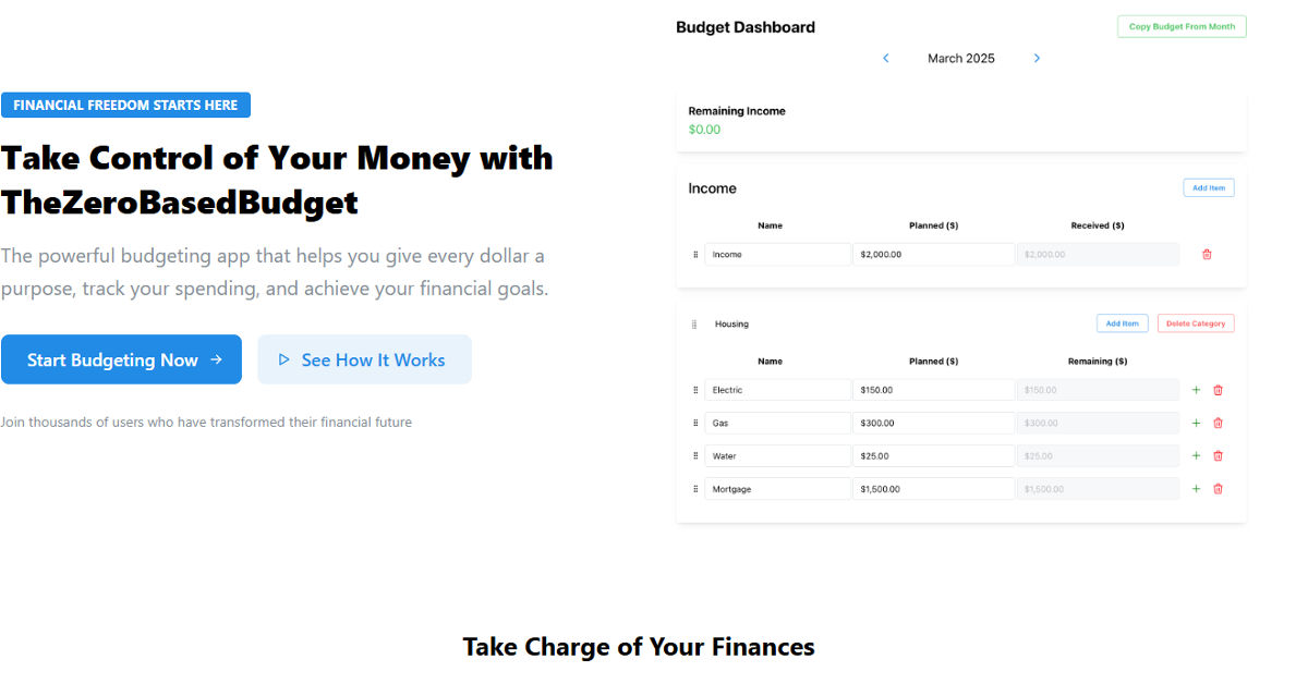 TheZeroBasedBudget – Take Control of Your Money